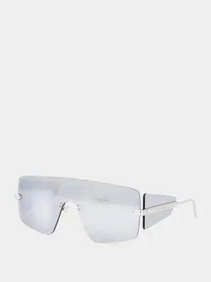 Alexander McQueen Silver Shield Sunglasses - Grey