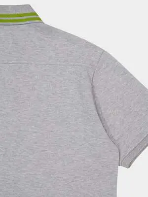 Gucci Mélange Cotton Piquet Polo Top - Grey