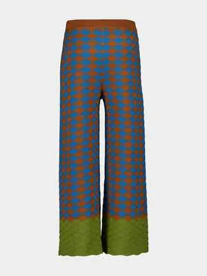 La DoubleJ Lounge Print Wool Trousers - Multicolour