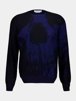Alexander McQueen Merino Wool Skull Jumper Multicolour