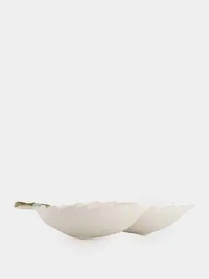 LES-OTTOMANS Lemon Leaf Ceramic Plate