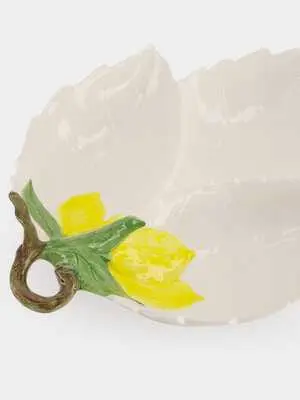 LES-OTTOMANS Lemon Leaf Ceramic Plate
