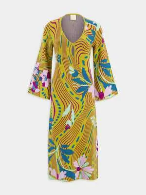 PAULA Varvara Floral Psic Jacquard Dress - Multicolour