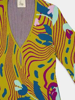 PAULA Varvara Floral Psic Jacquard Dress - Multicolour