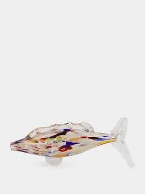 All Origine Glass Fish Sculpture - Multicolour