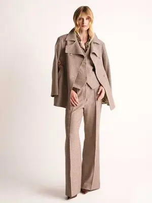 PAULA Hazel Check Overcoat - Multicolour