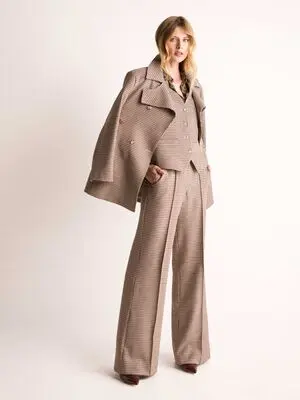 PAULA Hazel Check Overcoat - Multicolour