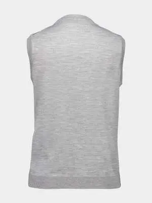 Gucci Mélange Cashmere Silk Sleeveless Knit Top