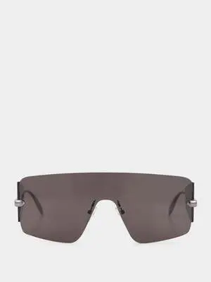 Alexander McQueen Oversized Shield Sunglasses - Grey