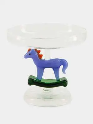 ICHENDORF MILANO Footed Plate With Rocking Horse - Multicolour