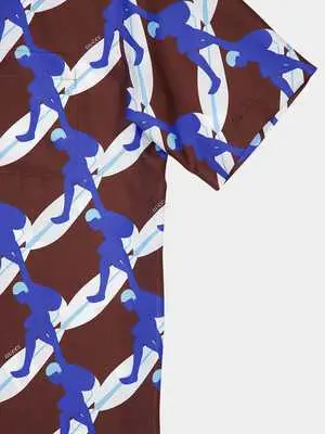 Gucci Brown Printed Silk Bowling Shirt - Multicolour