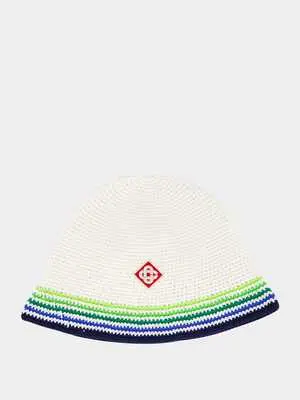 Casablanca Casablanca Crochet Cotton Hat Multicolour