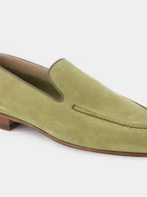 Manolo Blahnik Truro Suede Loafers - Grey