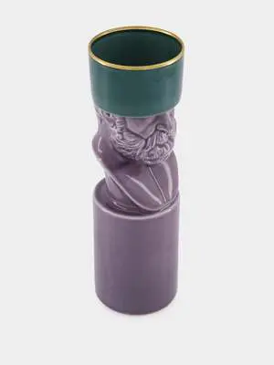 GINORI 1735 Il Letterato Lavander Candle Holder - Purple