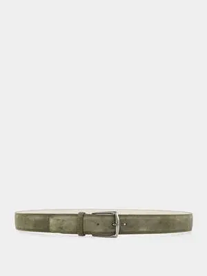 AURELIEN Suede Leather Belt - Grey