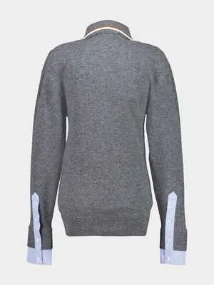 Stella McCartney Mélange Wool-cotton Polo