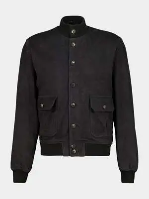 Frescobol Carioca Suede Bomber Jacket