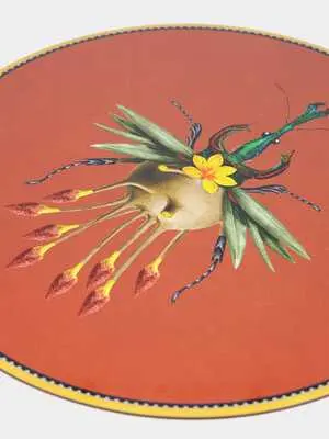 La DoubleJ Leafbug Round Placemat - Multicolour