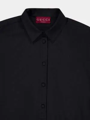 Gucci Wool Mini Dress With Horsebit Detail