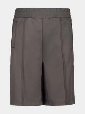 Palm Angels Track Shorts With Back Logo - Grey