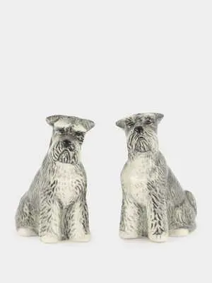 QUAIL CERAMICS Schnauzer Salt And Pepper Set - Grey