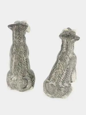 QUAIL CERAMICS Schnauzer Salt And Pepper Set
