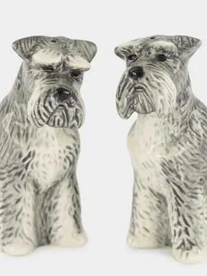 QUAIL CERAMICS Schnauzer Salt And Pepper Set