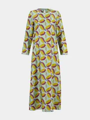 PAULA Aquageo Printed Silk Twill A-line Dress - Multicolour