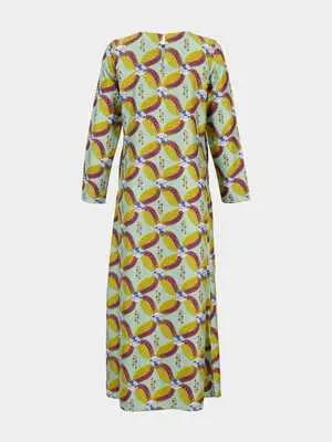 PAULA Aquageo Printed Silk Twill A-line Dress - Multicolour