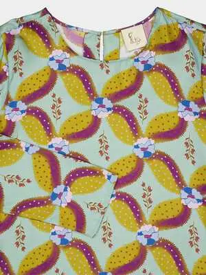 PAULA Aquageo Printed Silk Twill A-line Dress - Multicolour