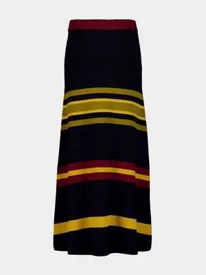PAULA Rianda Multi Stripes Jacquard Skirt - Multicolour