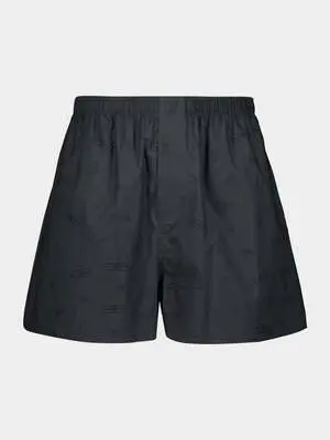 Balenciaga Cotton Pyjama Shorts - Grey