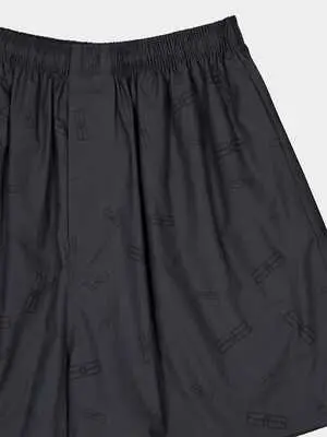 Balenciaga Cotton Pyjama Shorts - Grey