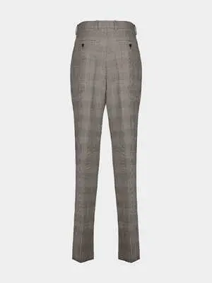 Saint Laurent Prince Of Wales Wool Pants