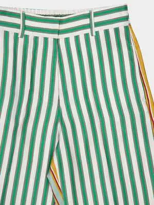 PAULA Multi Stripes Silk Twill Pants - Multicolour