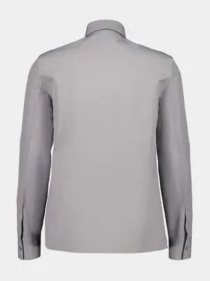 Gucci Light Panama Shirt With Horsebit - Grey