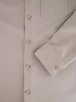 Gucci Light Panama Shirt With Horsebit - Grey