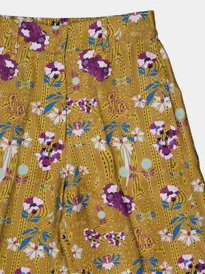 PAULA Sonia Floral Printed Silk Twill Trousers - Multicolour