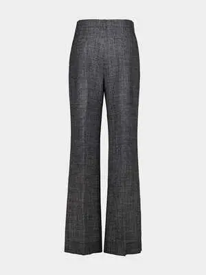 Valentino Garavani Wool Mouliné Palazzo Trousers