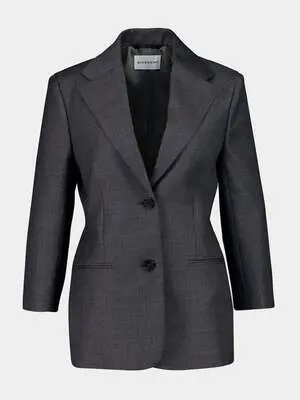 Givenchy Mix Wool Single-breasted Blazer - Grey