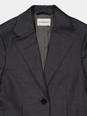 Givenchy Mix Wool Single-breasted Blazer - Grey