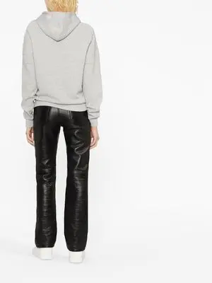 Saint Laurent Cotton Fleece Hoodie - Grey