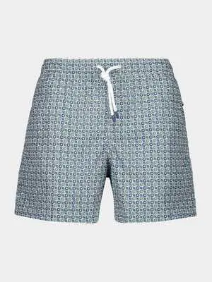 Fedeli Printed Madeira Swim Shorts - Green