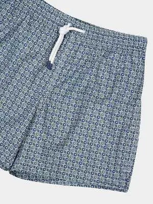 Fedeli Printed Madeira Swim Shorts - Green