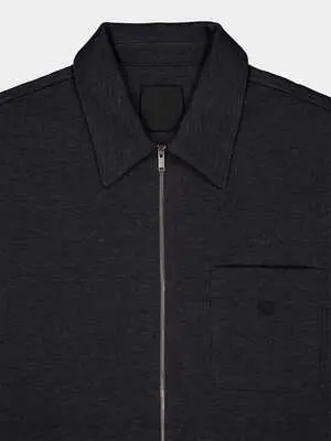 Givenchy Dark Zipped Jersey Shirt - Grey