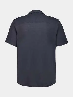 Majestic Filatures Dark Linen Short Sleeve Shirt - Grey