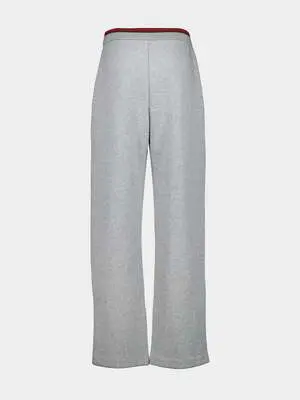 Gucci Cotton Jersey Trousers With Web - Grey