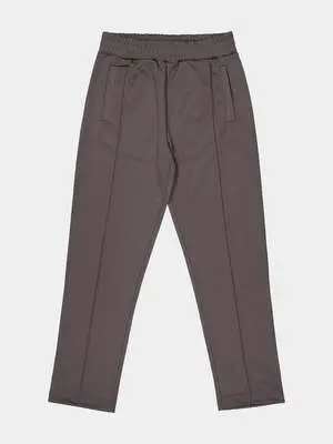 Palm Angels Dark Track Pants With Back Curved Logo - Grey
