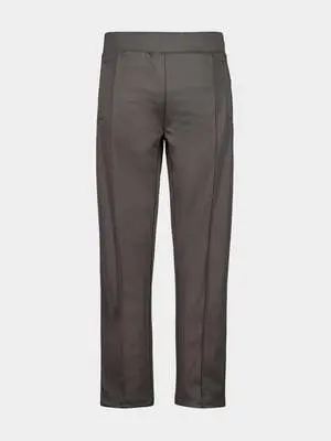 Palm Angels Dark Track Pants With Back Curved Logo - Grey