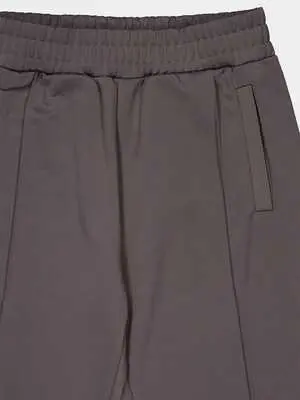 Palm Angels Dark Track Pants With Back Curved Logo - Grey